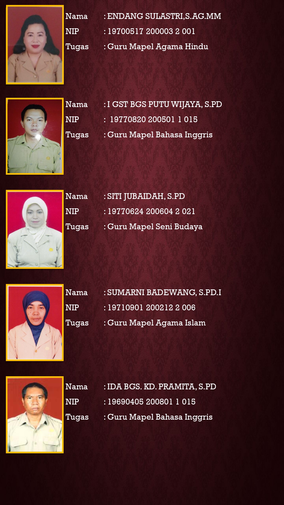 Profil Guru – SMP NEGERI 2 SINGARAJA